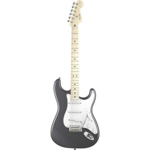 fender eric clapton stratocaster electric guitar, pewter, maple fingerboard