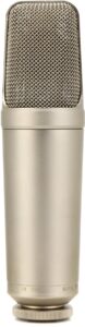 rode nt1000 large-diaphragm condenser microphone, silver