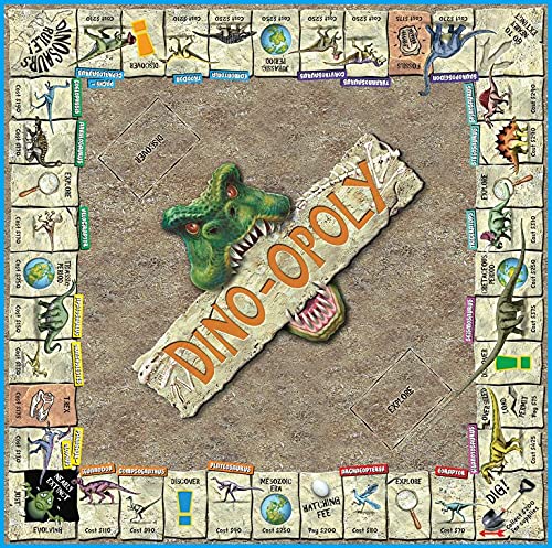 Late for the Sky Dino-Opoly Monopoly Board Game