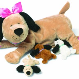 Manhattan Toy Nursing Nana Nurturing Dog Stuffed Animal with Plush Puppies