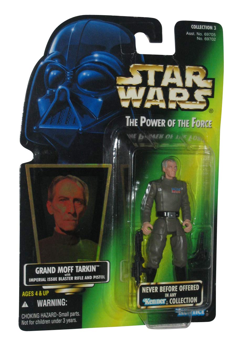 Star Wars Power of the Force Green Card Grand Moff Tarkin Action Figure 3.75 Inches