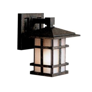 kichler 9128agz cross creek outdoor wall 1-light, aged bronze