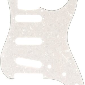 Fender Modern Pickguard, Stratocaster, 11-Hole - White Moto