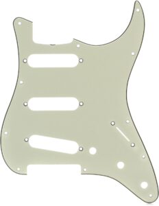 fender 62 stratocaster 11 hole mint green pickguard, 3-ply for 3 single coil pickups