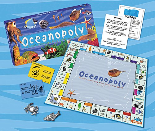 Late for the Sky Ocean-Opoly Board Game, Blue