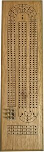 we games- classic wooden cribbage board game set- solid oak