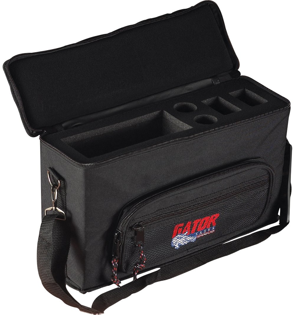 Gator Cases Padded Microphone Carry Bag; Holds (2) Wireless Microphone Systems (GM-2W)