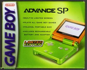 game boy advance sp limited edition lime/orange