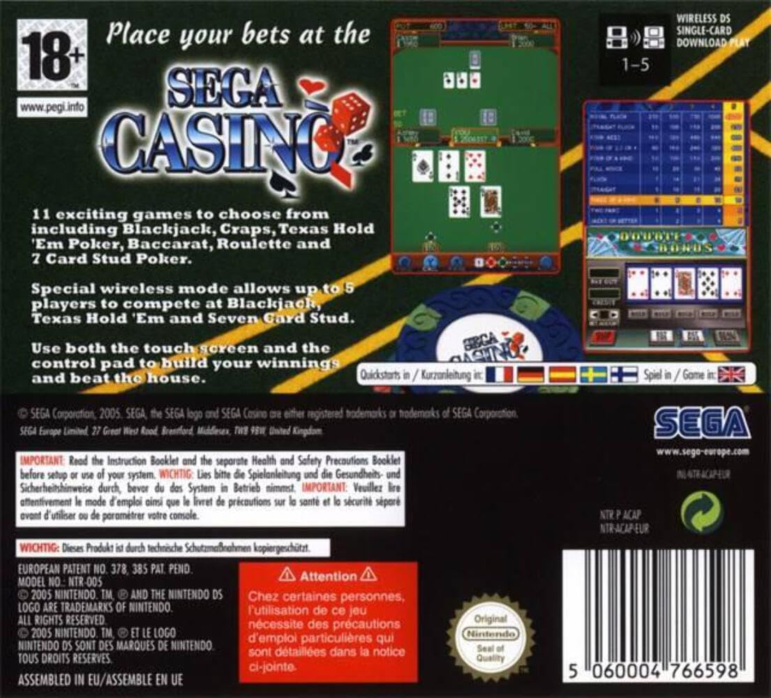 Sega Casino - Nintendo DS