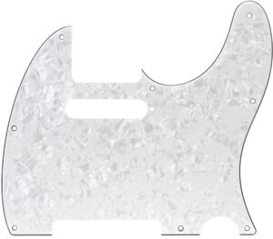 fender standard telecaster pick guard (8-hole) 4-ply - white pearl