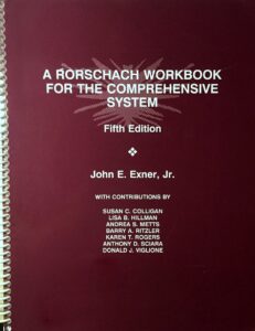 a rorschach workbook for the comprehensive system