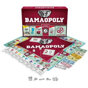 late for the sky university of alabama bamaopoly, crimson, grey