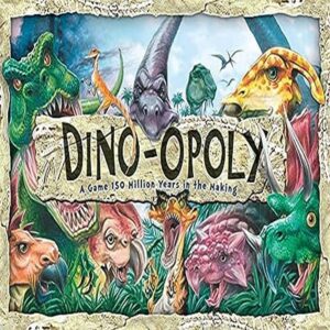 late for the sky dino-opoly monopoly board game