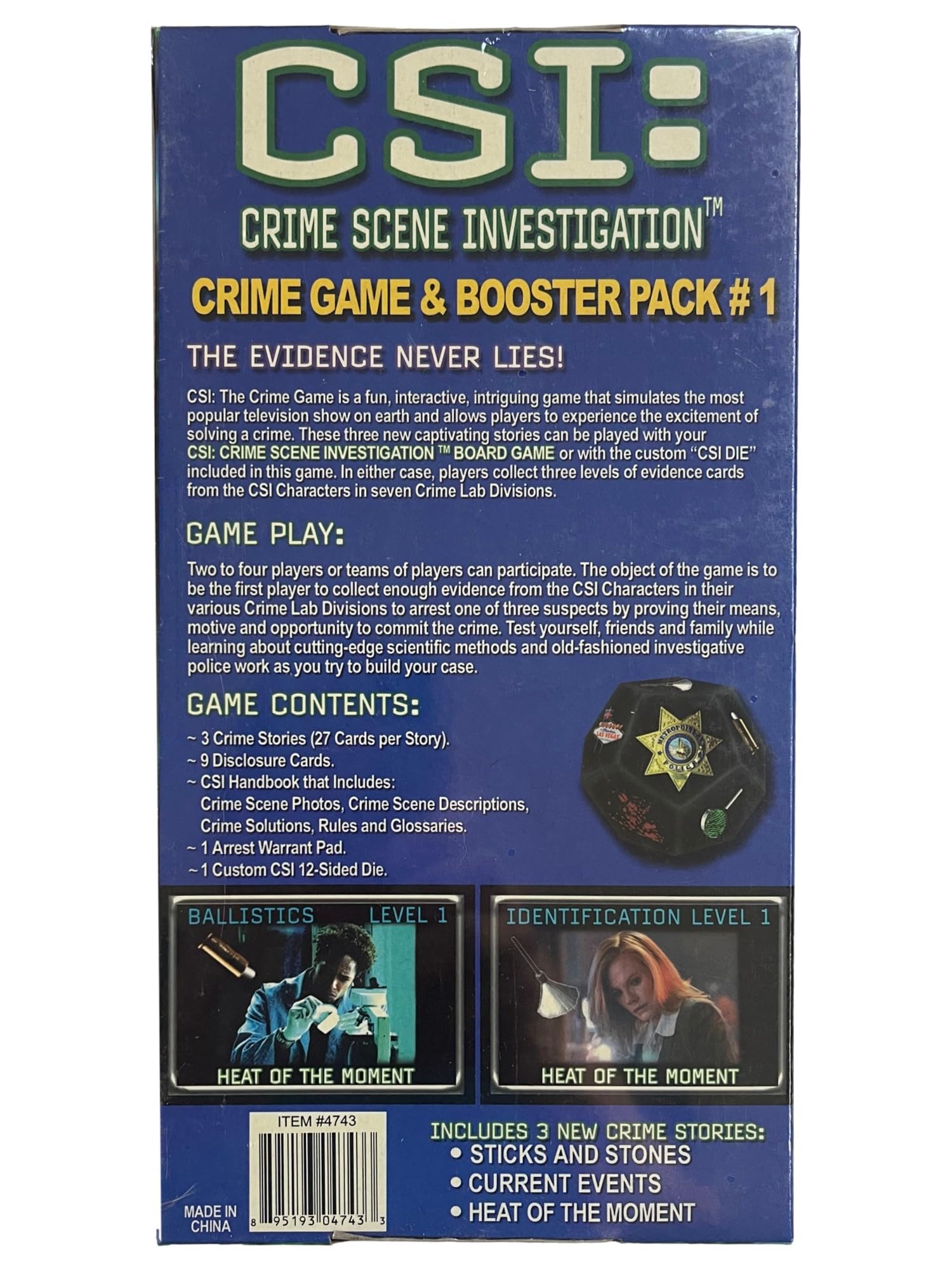 Specialty Board Games CSI: Crime Game Booster Pack