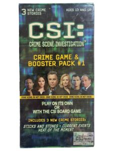 specialty board games csi: crime game booster pack