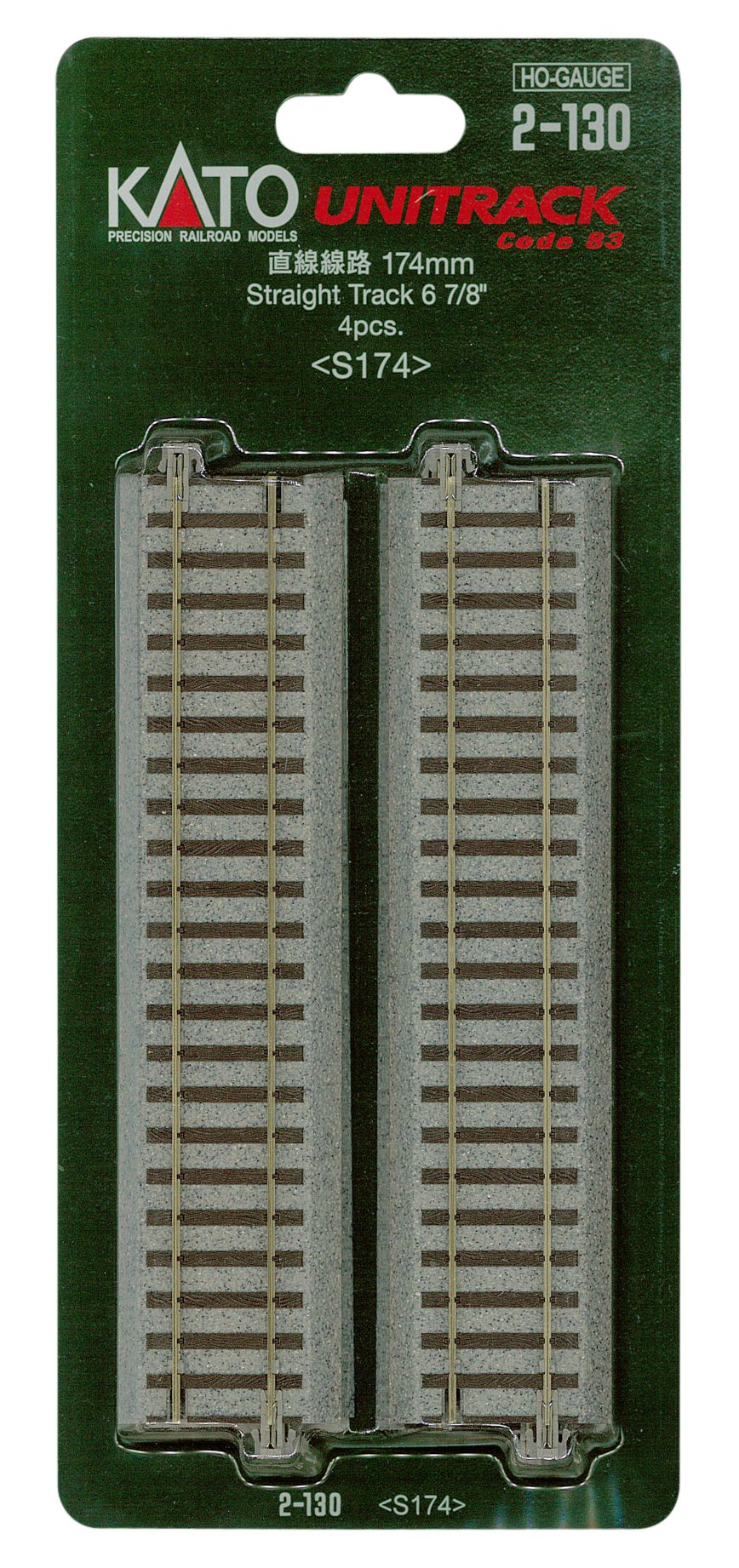 Kato USA Inc. HO 174mm 6-7/8 Straight 4 KAT2130 HO Track