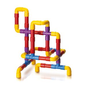 Quercetti Tubation - 40 Piece Interlocking Pipeline Maze Building Set - Open Ended Construction Toy for Ages 3 and Up (Made in Italy)