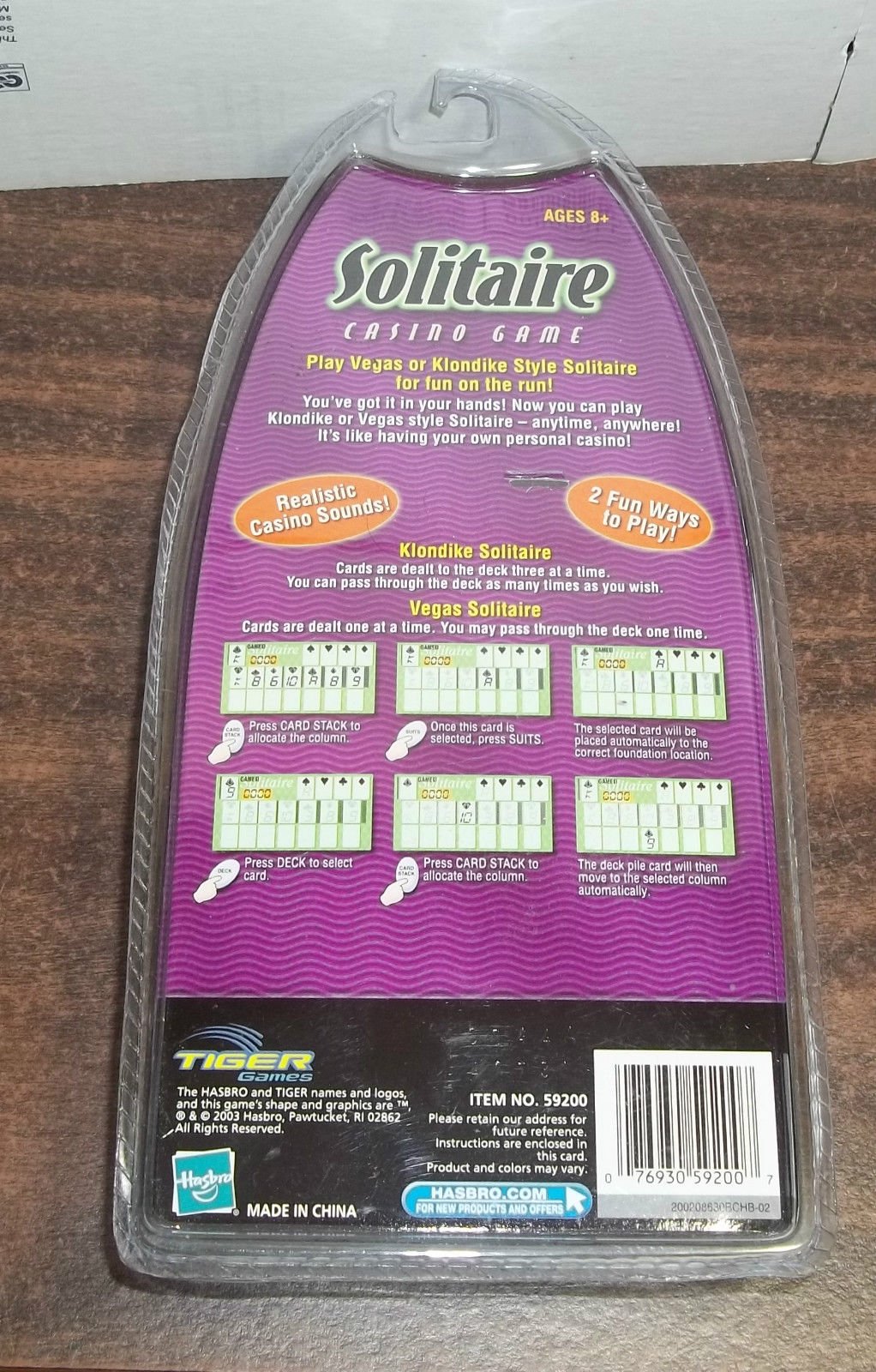 Tiger Electronics Handheld Solitaire Game