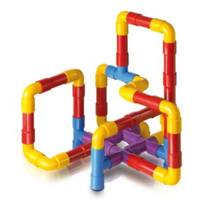 Quercetti Tubation - 40 Piece Interlocking Pipeline Maze Building Set - Open Ended Construction Toy for Ages 3 and Up (Made in Italy)