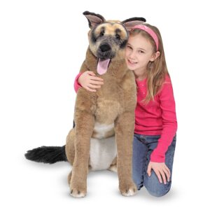 melissa & doug giant german shepherd - lifelike stuffed animal dog (over 2 feet tall)