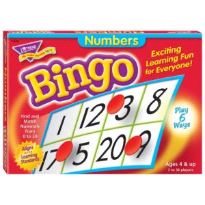 trend enterprises: numbers bingo game, exciting way for everyone to learn, play 6 different ways, perfect for classrooms and at home, 2 to 36 players, for ages 4 and up