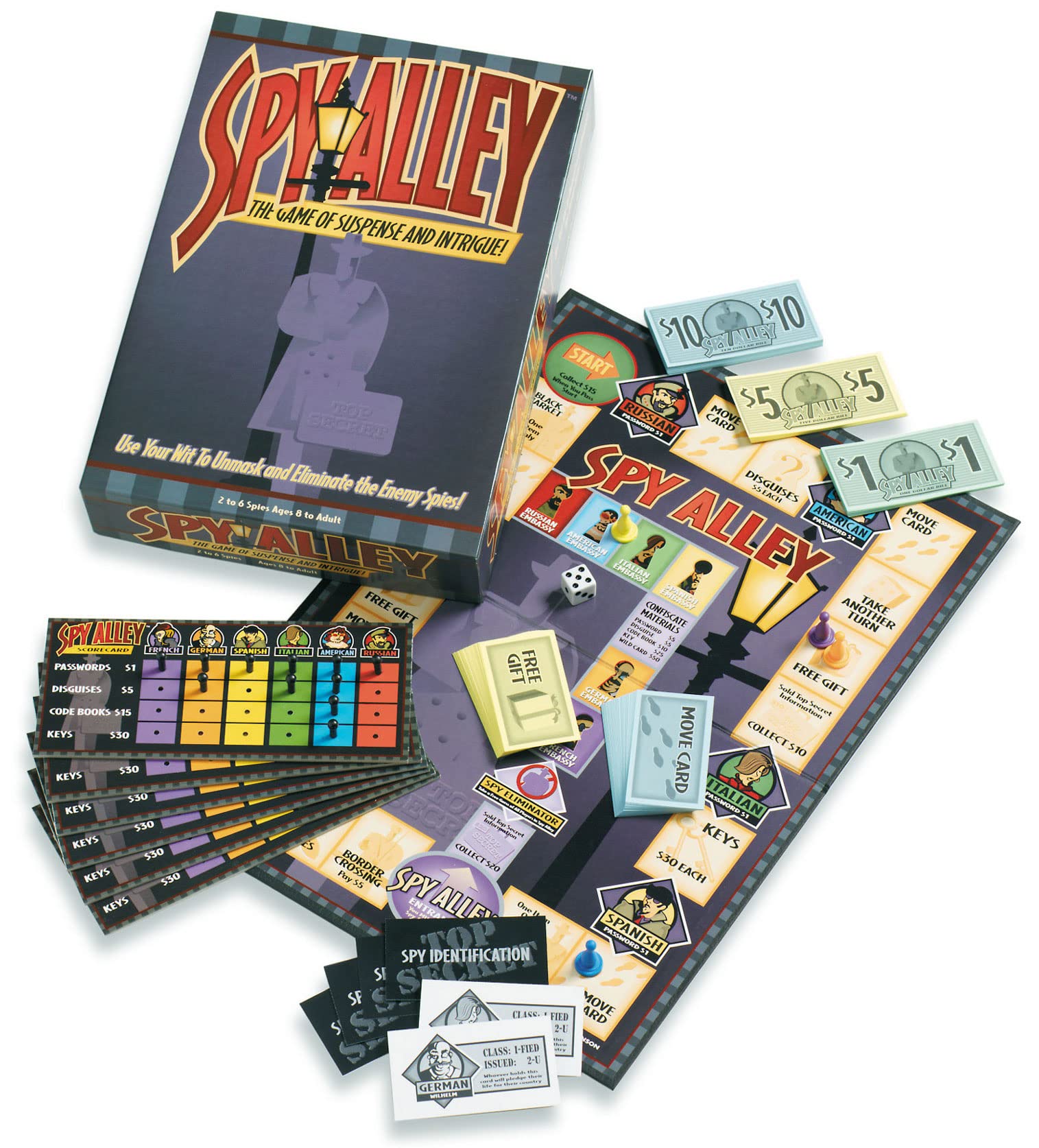 Spy Alley Mensa Award Winning Family Strategy Board Game