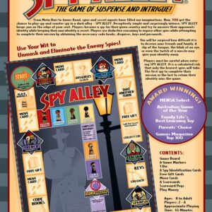 Spy Alley Mensa Award Winning Family Strategy Board Game