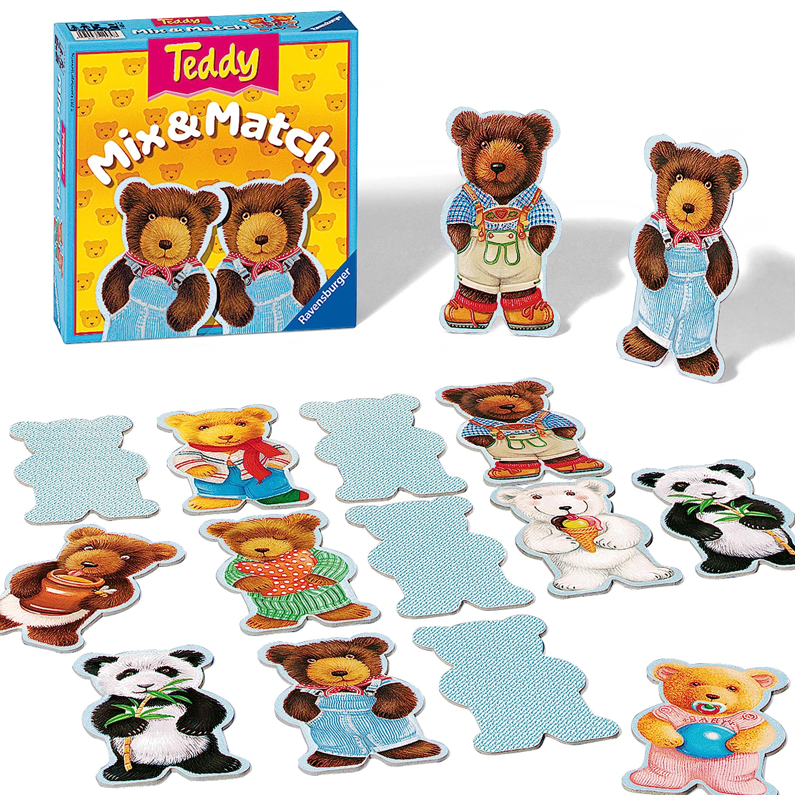 Ravensburger Teddy Mix & Match - Interactive Children's Game | Quick Play | Ideal for Age 2 and Up | Classic Family Fun | Quality Craftsmanship