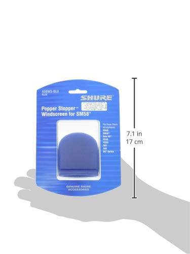 Shure A58WS-BLU Foam Windscreen for All Ball Type Microphones, Blue