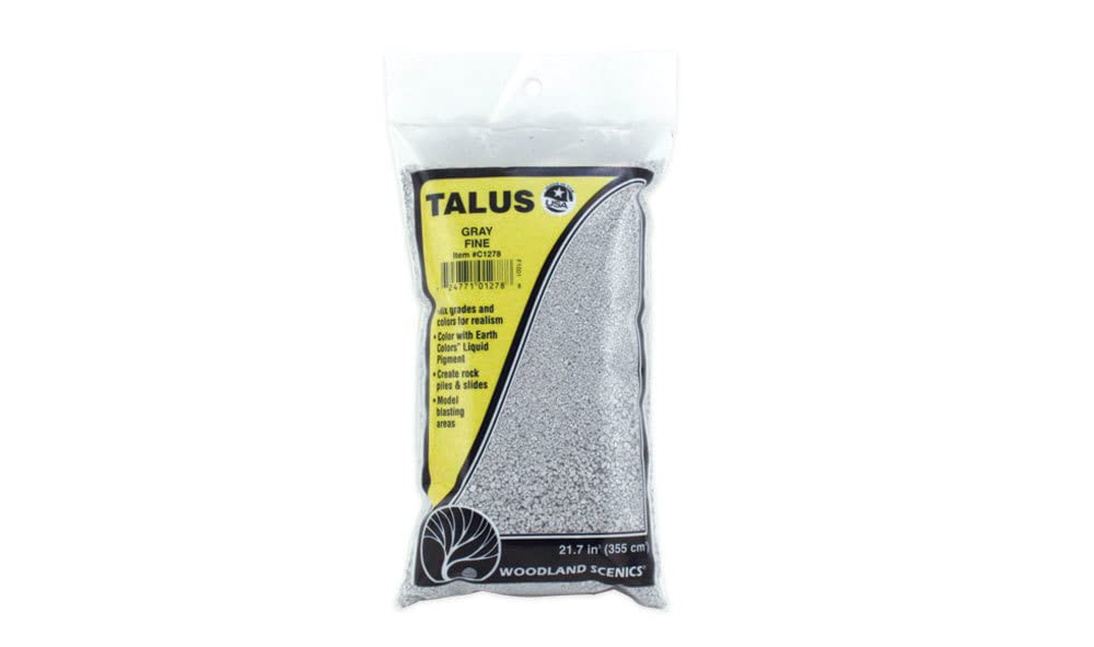 Woodland Scenics Fine Talus Bag, Gray/25 cu. in.