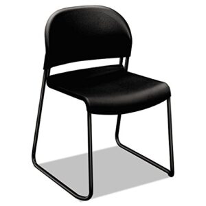 hon 4030 series armless stacking chair seat finish: black