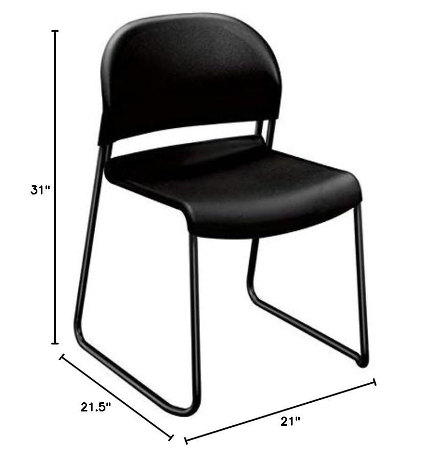 HON 4030 Series Armless Stacking Chair Seat Finish: Black