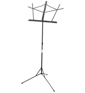 on-stage sm7 122b compact sheet music stand, portable, folding, height, adjustable bookplate angle, carry bag, black (sm7122b)