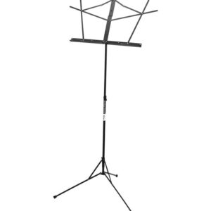 On-Stage SM7 122B Compact Sheet Music Stand, Portable, Folding, Height, Adjustable Bookplate Angle, Carry Bag, Black (SM7122B)