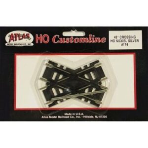 code 100 nickel silver 45 degree custom-line crossing ho scale atlas trains