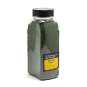 dark green coarse turf (32 oz. shaker) woodland scenics