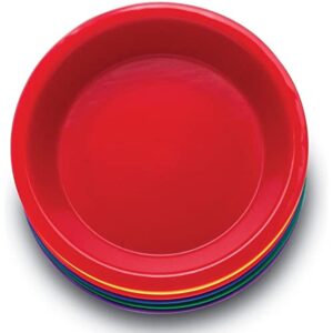 learning resources three bear family sorting bowls, set of 6 bowls, assorted colors, 6" in diameter, ages 4+, multi-color