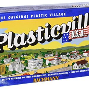 Bachmann Trains - PLASTICVILLE U.S.A. BUILDINGS – CLASSIC KITS - GAS STATION - HO Scale