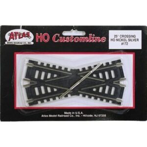 code 100 nickel silver 25 degree custom-line crossing ho scale atlas trains