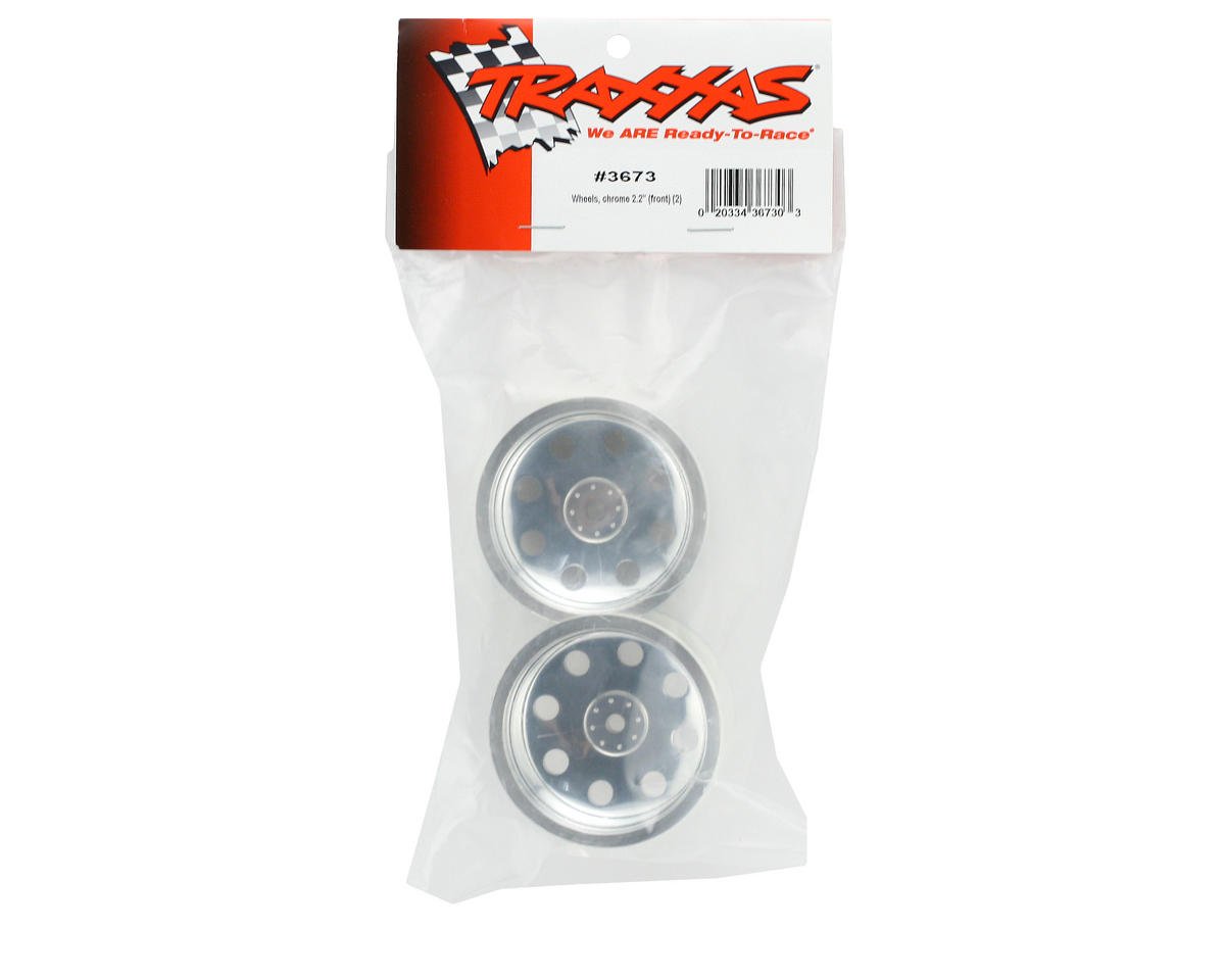 Traxxas 3673 Front Chrome Wheel, Rustler, 2-Piece, 305-Pack