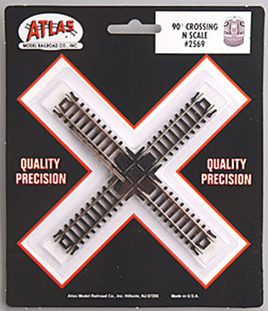 N Code 80 Nickel Silver 90 degree Crossing Atlas Trains