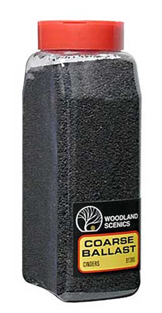 Cinders Coarse Ballast (32 oz. Shaker) Woodland Scenics