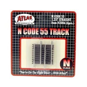 N Code 55 Nickel Silver 1.25" Straight Track (6) Atlas Trains