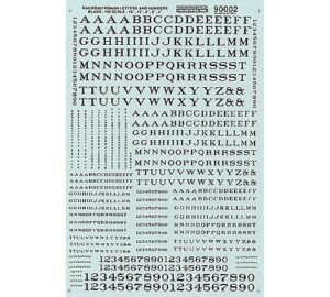 microscale ho scale letters & numbers, roman/black