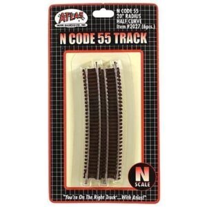 N Code 55 Nickel Silver 20" Radius Half Curve Track (6) Atlas Trains