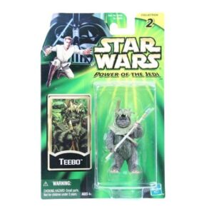 star wars power of the jedi action figure - teebo (ewok)