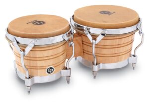 latin percussion lp generation ii® bongos, natural/chrome