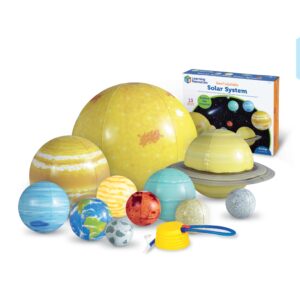 learning resources giant inflatable solar system - grades k+ solar system demonstration tool, solar system model, inflatable planets for classroom