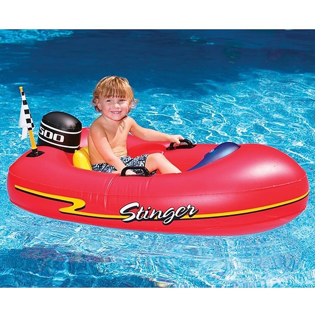 Swimline Speedboat Inflatable Kids Float, Red, 45"/25"/10"