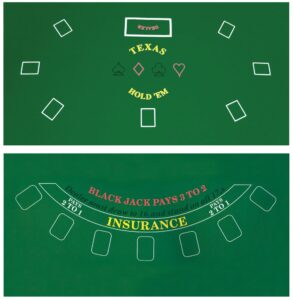 da vinci 2 sided texas holdem and blackjack casino felt layout 36 inch x 72 inch